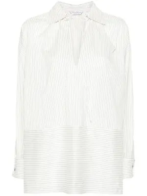 Max Mara Pinstriped Shirt - White