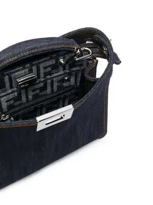Fendi Denim Tote Bag With Contrast Stitching