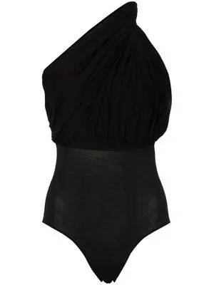 Rick Owens One-shoulder Draped Bodysuit - Black