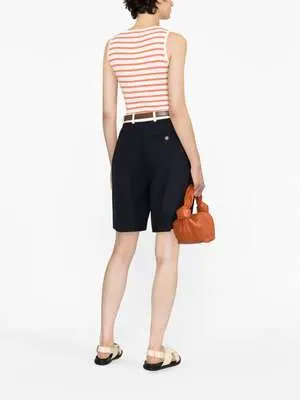 Max Mara Striped Knitted Tank Top - White