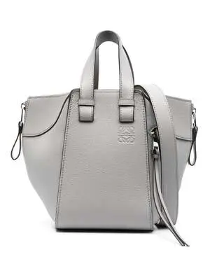 Loewe Compact Hammock Leather Shoulder Bag - Grey