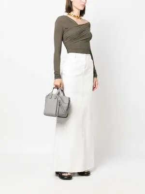 Loewe Compact Hammock Leather Shoulder Bag - Grey