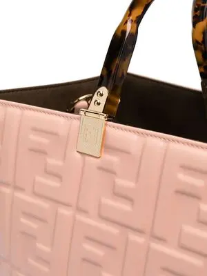 Fendi Embossed Ff Logo Tote