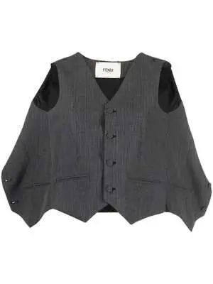 Fendi Pinstripe Wool Waistcoat