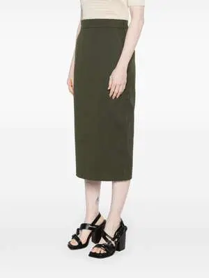 Max Mara Cotton Pencil Midi Skirt