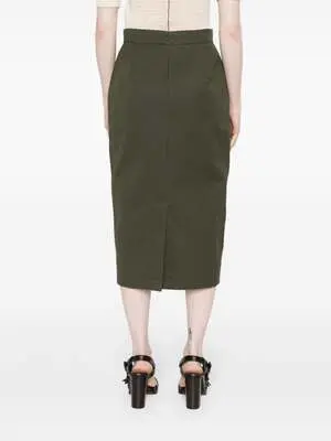 Max Mara Cotton Pencil Midi Skirt