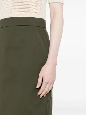 Max Mara Cotton Pencil Midi Skirt