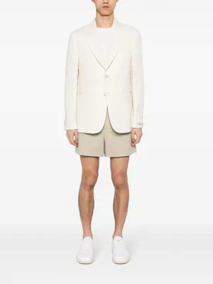 Fendi Wool Bermuda Shorts - Neutrals