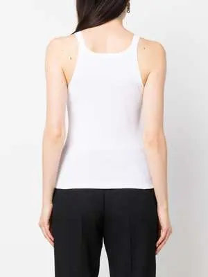 Fendi Logo-embroidered Vest Top - White