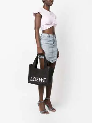 Loewe Small Raffia Tote Bag