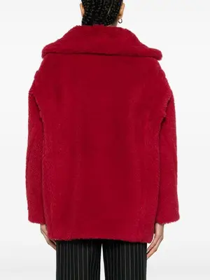 Max Mara Teddy Faux-shearling Coat - Red