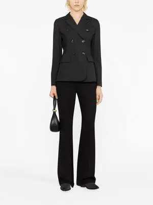 Max Mara Virgin Wool Double-breasted Blazer - Grey