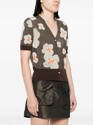 JNBY Floral Intarsia-knit Cardigan