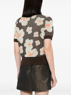 JNBY Floral Intarsia-knit Cardigan