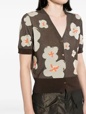JNBY Floral Intarsia-knit Cardigan