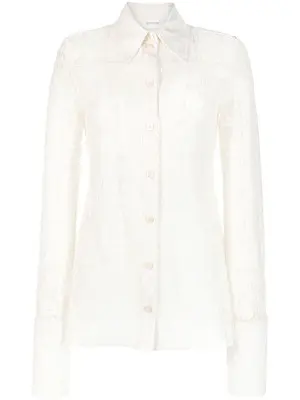 Sportmax Sava Floral-lace Fitted Shirt