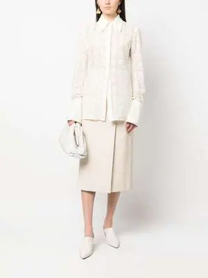 Sportmax Sava Floral-lace Fitted Shirt