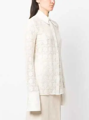 Sportmax Sava Floral-lace Fitted Shirt