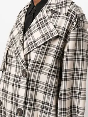 Sportmax Check-pattern Belted Coat
