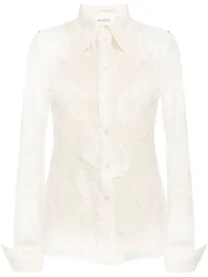 Sportmax Asti Mesh Shirt - Neutrals