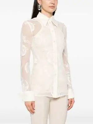 Sportmax Asti Mesh Shirt - Neutrals