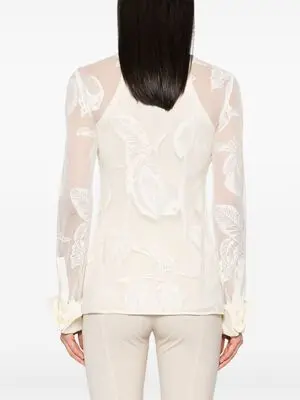 Sportmax Asti Mesh Shirt - Neutrals