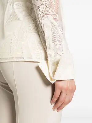 Sportmax Asti Mesh Shirt - Neutrals