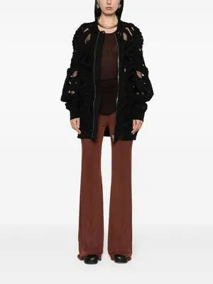 Rick Owens Peter Flight Strap-detail Oversized Jacket - Black