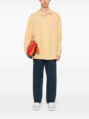 Kenzo Logo-appliqué Linen Oversized Shirt