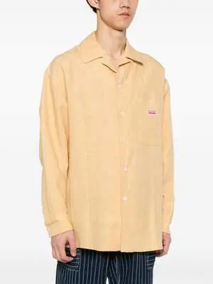 Kenzo Logo-appliqué Linen Oversized Shirt