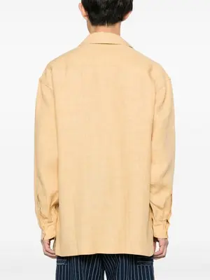 Kenzo Logo-appliqué Linen Oversized Shirt