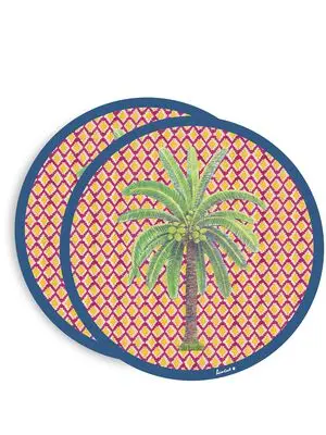 LISA CORTI Masonite Hima Palm Placemat - Pink