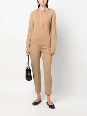 Max Mara Crystal-embellished Knitted Hoodie - Neutrals