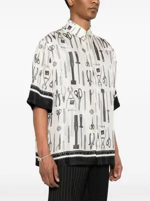 Fendi Graphic-print Silk Shirt