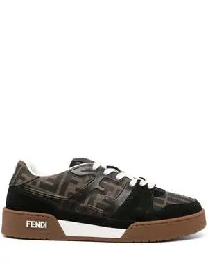 Fendi Zucca-monogram Panelled Sneakers