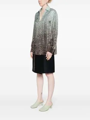 Fendi Animal-print Silk Shirt