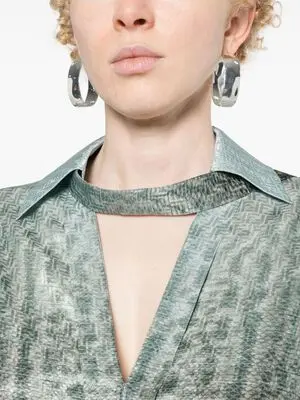 Fendi Animal-print Silk Shirt