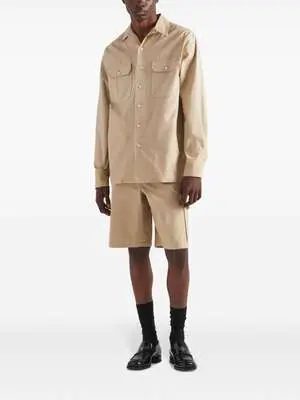 Prada Appliqué-logo Cotton Shirt