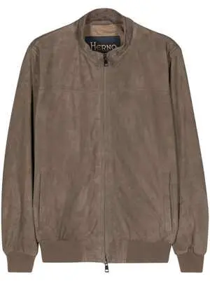 Herno Panelled Leather Jacket