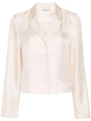 Loulou De Saison Aloma Silk Cropped Shirt