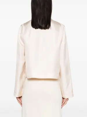 Loulou De Saison Aloma Silk Cropped Shirt
