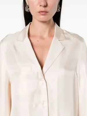 Loulou De Saison Aloma Silk Cropped Shirt