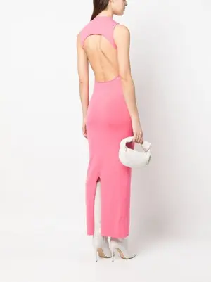 Sportmax Cut-out Detail Long Dress - Pink
