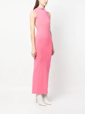 Sportmax Cut-out Detail Long Dress - Pink