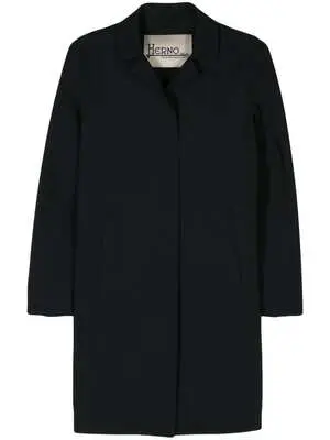 Herno Notched-collar Single-breasted Coat - Black