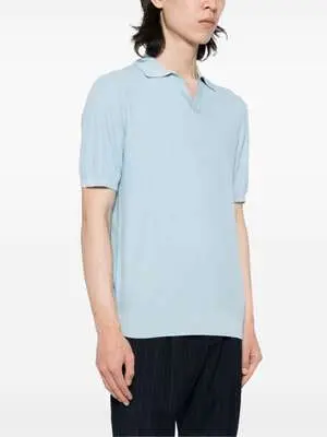 Tagliatore Paco Spread-collar Polo Shirt - Blue