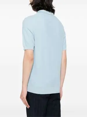 Tagliatore Paco Spread-collar Polo Shirt - Blue