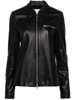 Sportmax Zipped Leather Jacket