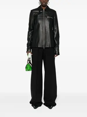 Sportmax Zipped Leather Jacket