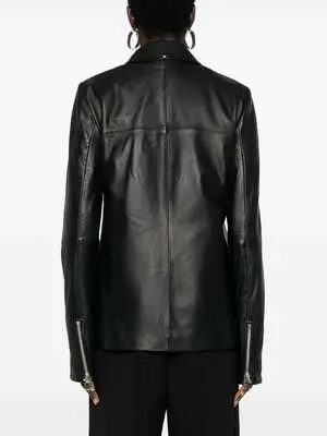 Sportmax Zipped Leather Jacket